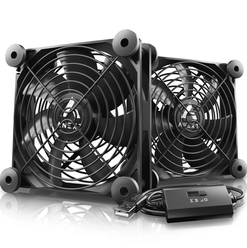 ANEXT 120mm USB Multi Fan Black 2 Packs | ANEXT