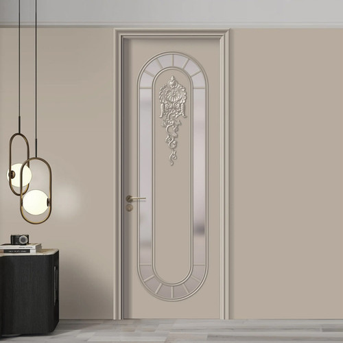 Painting Doors Interior Doors 實木油漆門 房間門 FS-2805 圓弧造型 包框包鎖 多色可選 法式玻璃門 ...