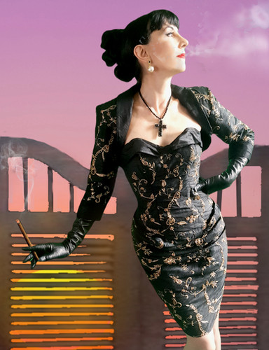 Deadlier Than the Male corset SARAH WHITWORTH bustle dress bolero ...