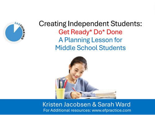 Get Ready * Do * Done Planning Lesson for Middle School Students ...