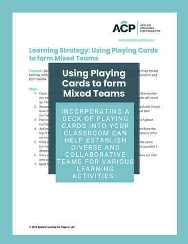 Using Playing Cards to Form Teams | Applied Coaching