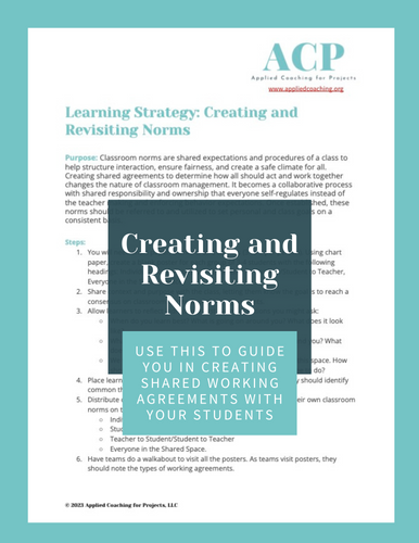 Creating and Revisiting Norms | Applied Coaching
