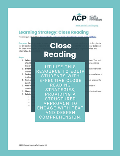 Close Reading Learning Strategy | Applied Coaching
