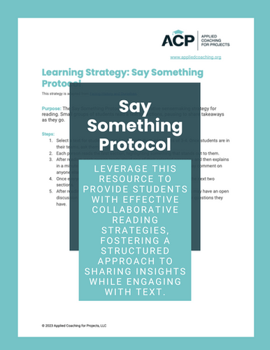 Say Something Protocol | Applied Coaching