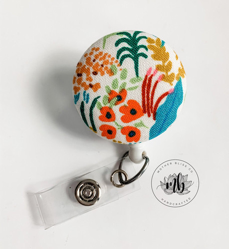 Interchangeable Badge Reel | Rifle Paper Co - English Garden | Nurse ...