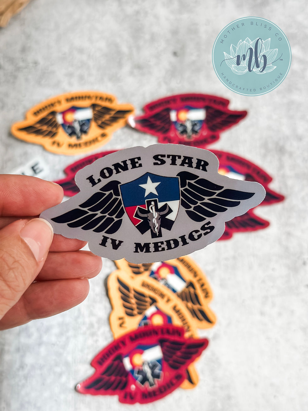 Lone Star IV Medics Water Resistant Stickers | Mother Bliss Co