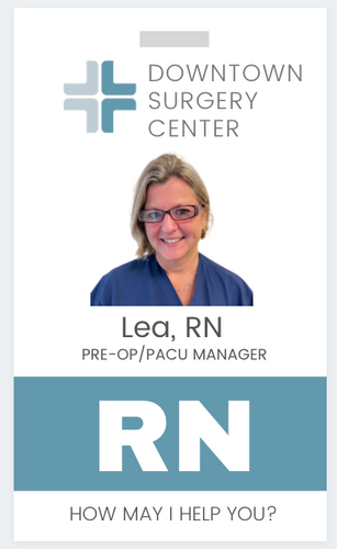 Custom Plastic Badge - Downtown Surgery Center Orlando - DONATION BASED ...