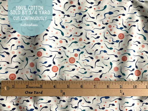 100% Cotton IVF Fabric - Egg and Sperm Fabric - Fertility Sperm Fabric ...