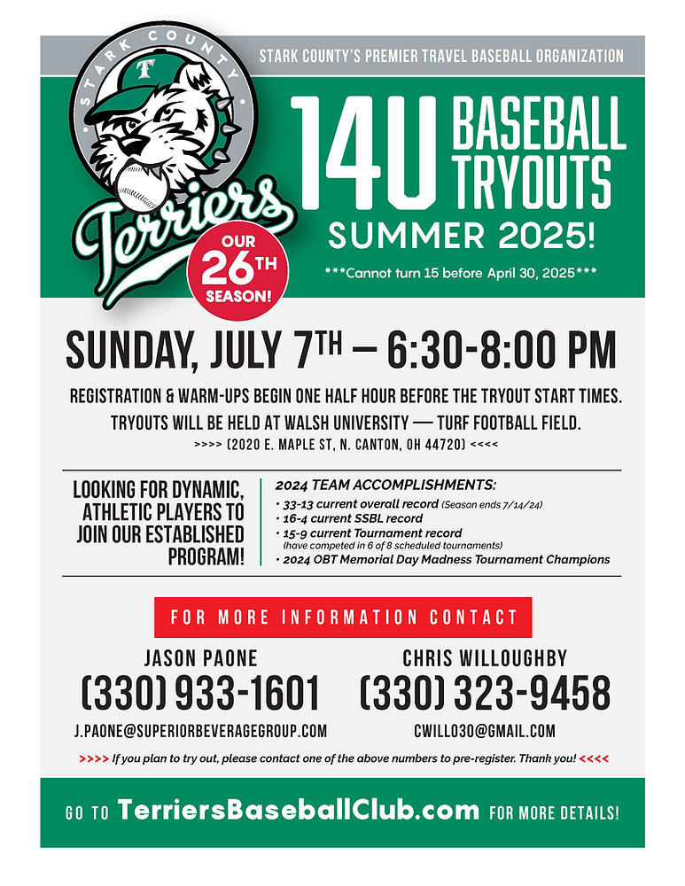 14U Tryouts for Summer 2025!
