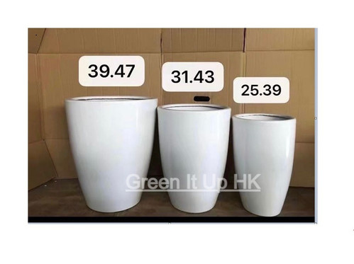 Tall Round Ceramic Pot (Barrel Shape) 高身圓陶花盆(炮筒) 1 | greenituphk