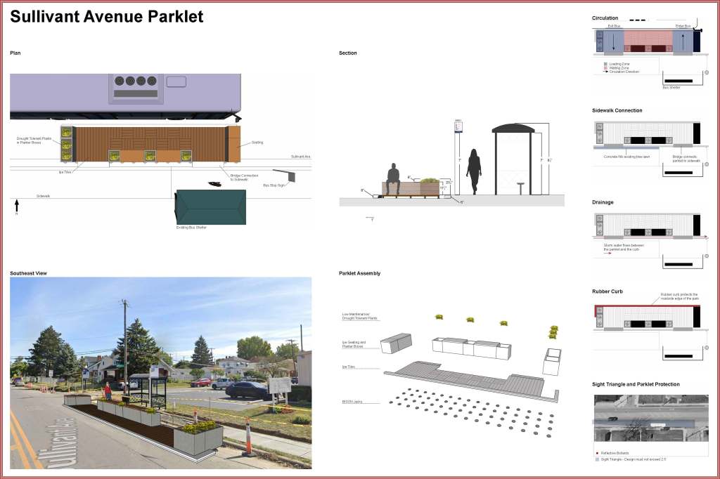 Parklet Improves COTA Bus Stop on Sullivant Avenue