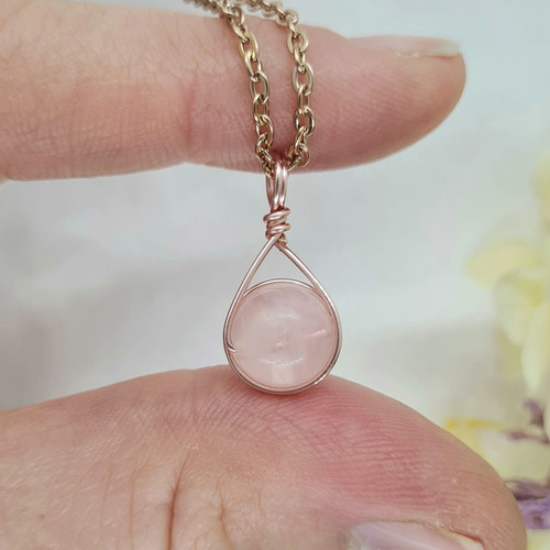 Rose Quartz - Rose Gold Prestige (20"/51cm) | Jta Crystals