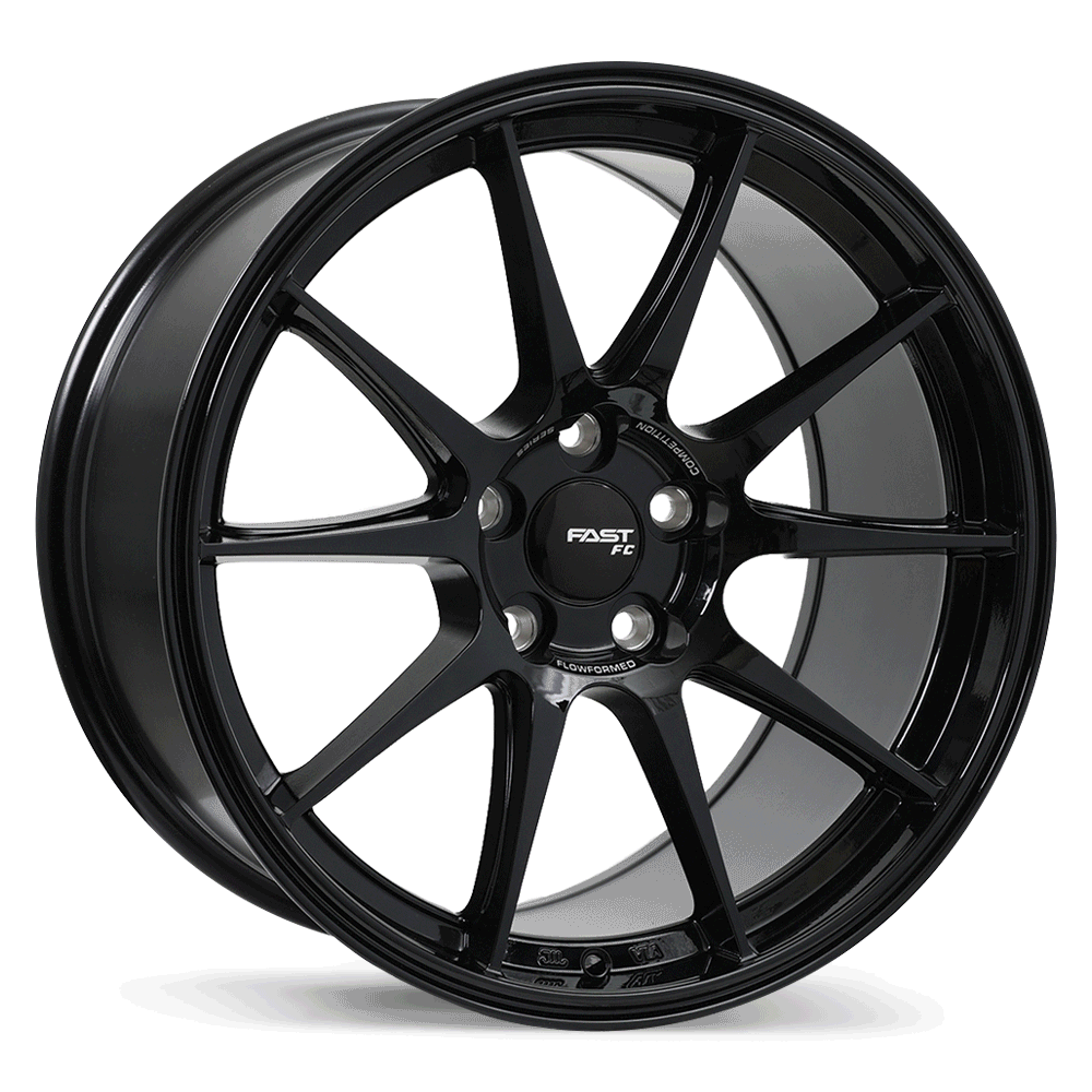 Fast Wheels FC08 GLOSS BLACK 19x9 ET: 38 72,6 Cone Seat 5X114.3 | Econo ...