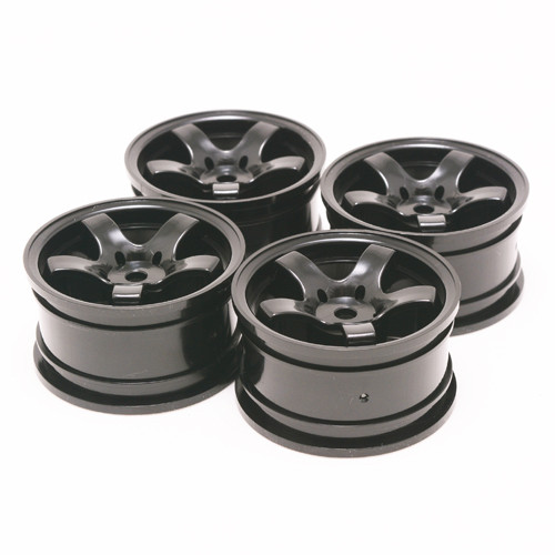 SW0032 Mini spoke wheels Black 4pcs | sweepracing