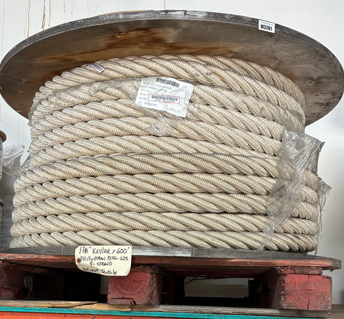 1-7/8” PHILLYSTRAN 4-ST KEVLAR/TECNORA ROPE, 225,000# MBS NSN 4020-01 ...