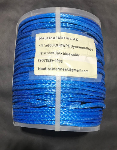 DYNEEMA (UHMWPE) 12-STAND BRAIDED ROPE 1/8” to 1-1/4” | Nautical Marine AK