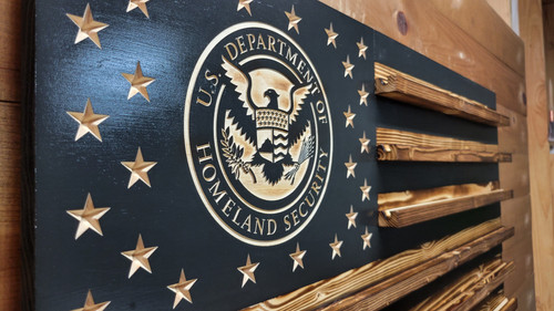 Department of Homeland Security DHS Subdued Challenge Coin Display Flag ...