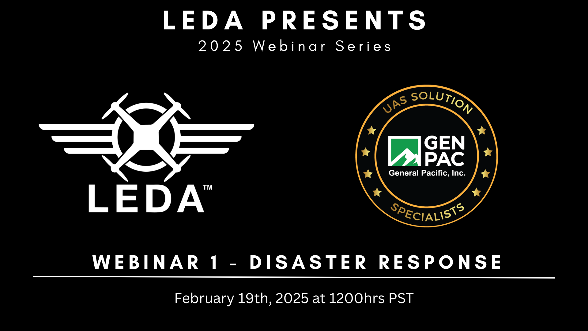 LEDA Webinar 1 - 2025 - Emergency/Disaster Response | LEDA