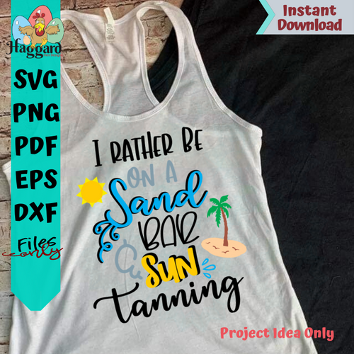 Sand bar & Sun Tanning SVG | Haggard Hen Designs