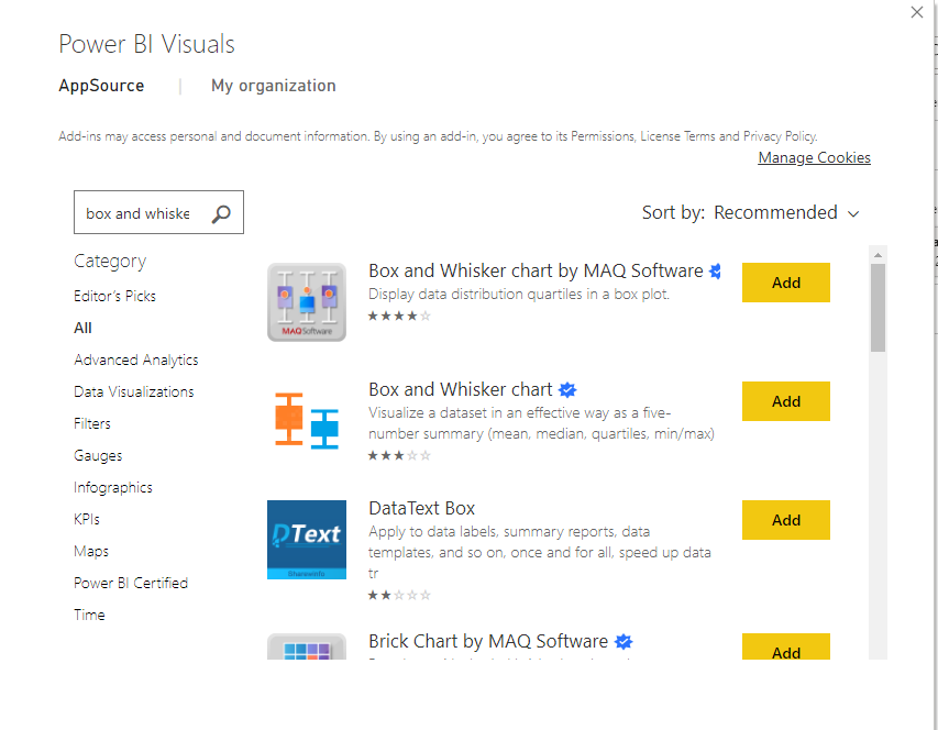 Box and Whisker (boxplot) in PowerBI
