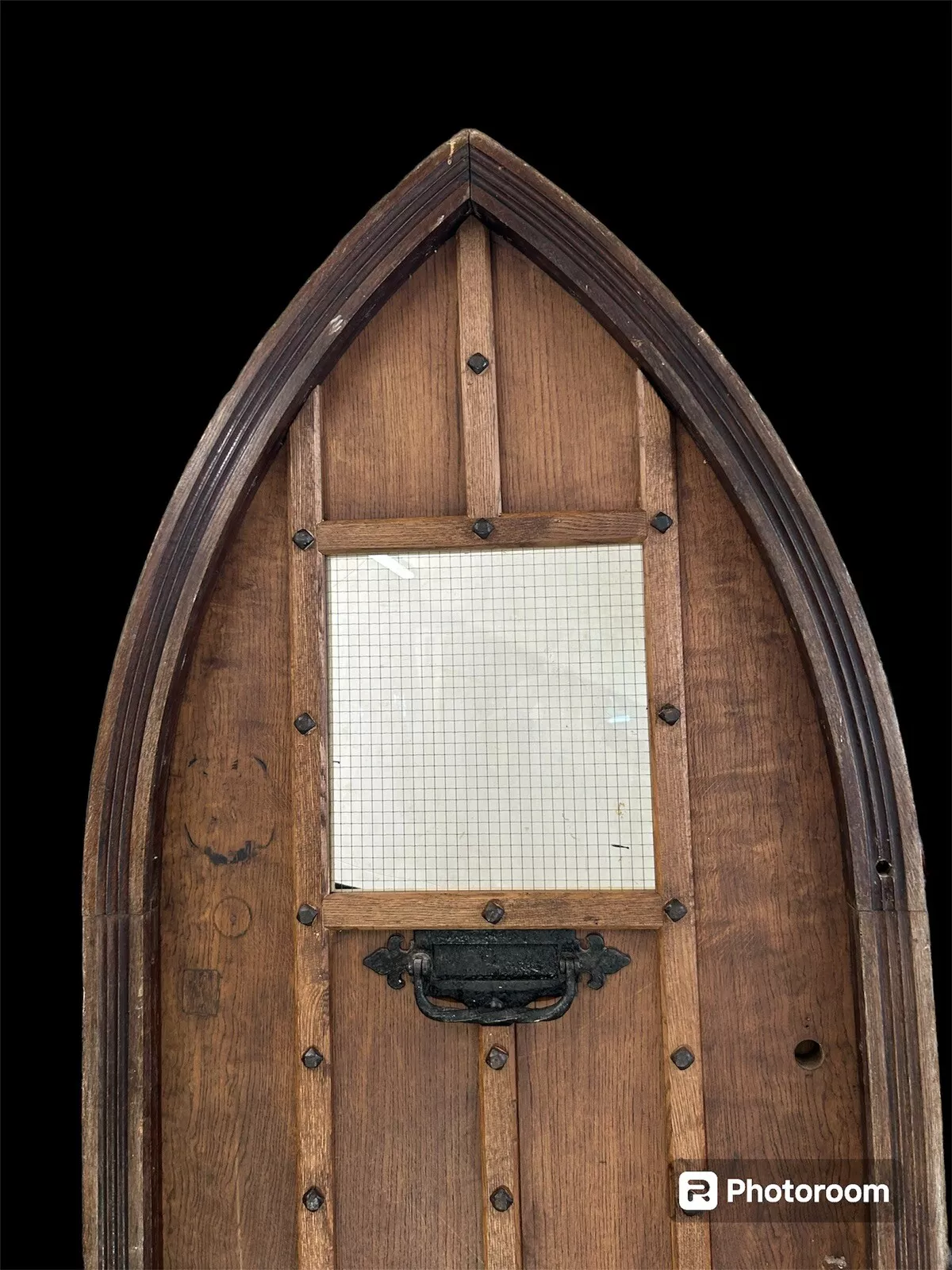 SOLID OAK FRONT DOOR FRAME ANTIQUE OLD PERIOD RECLAIMED TUDOR ARCHED ...