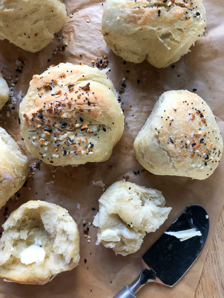 OVERNIGHT CRUSTY ROLLS
