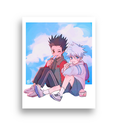 Gon & Killua Mini-print | Cats Art Diary