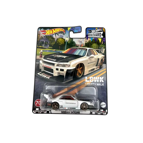 Nissan Skyline GT-R R34 Silhouette LBWK Boulevard HOT WHEELS PREMIUM 1: ...