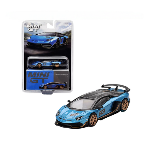 Lamborghini Aventador SVJ 63 Blu Aegir MINI GT 784 1:64 | RCimportstore