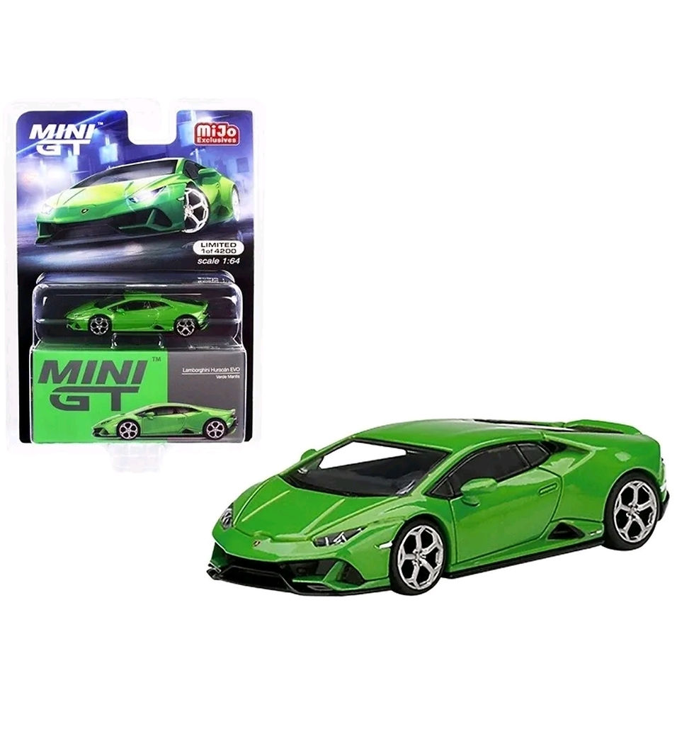 LAMBORGHINI HURACAN EVO GREEN MINI GT MIJO EXCLUSIVE 1:64 | RCimportstore