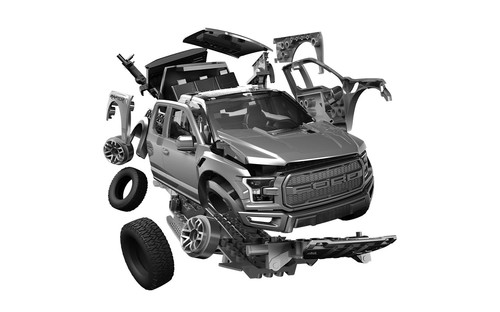 Ford F-150 Raptor - Grey | TierneyModelRailway