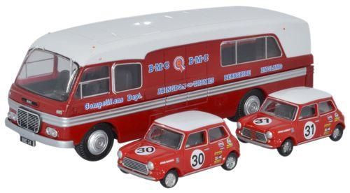 BMC Car Transporter & Two Minis BMC Competitions Dept | TierneyModelRailway