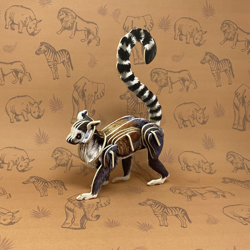 Ring-Tailed Lemur 3D Wooden Puzzle | TierneyModelRailway