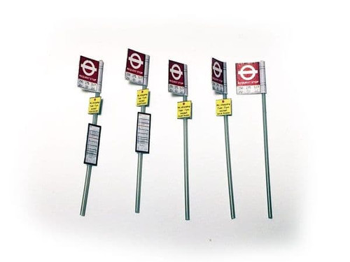 London Transport Bus Stop Signs (Pack of 25) | TierneyModelRailway