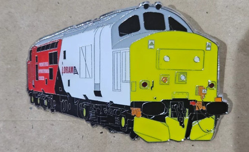 LORAM Class 37 Enamel Brooch Pin Badge | TierneyModelRailway