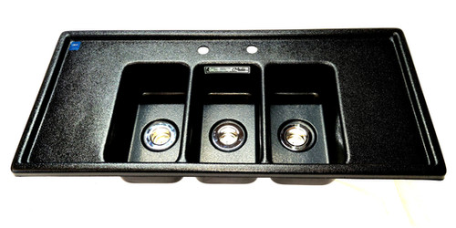 BHSDB-1328 Three Compartment Drop-In MINI SINK with Drainboards | Moli