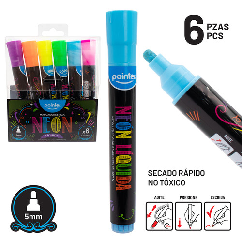 Marcadores Tipo Tizas Chalk Neon | Jugando y Educando