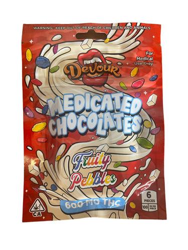 Devour medicated chocolates fruity pebble 600mg | budgurls
