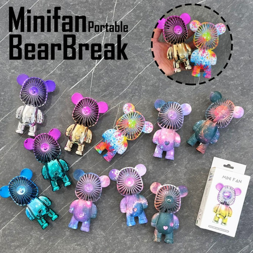 Bear Mini Fan USB Rechargeable | FANCYLASHSUPPLY