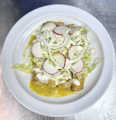 Enchiladas de pollo | Jus' Tacos