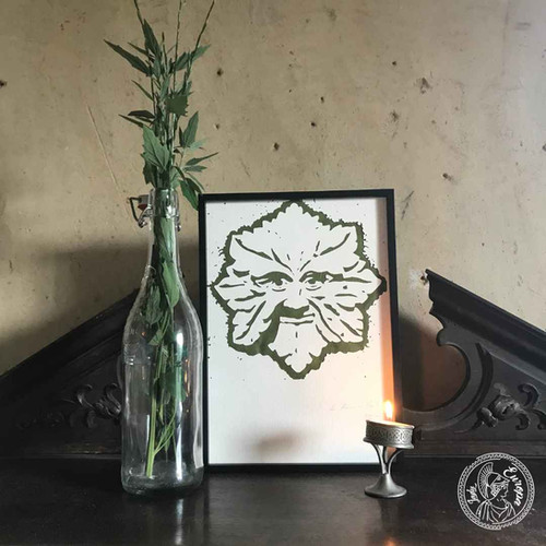 Tableau | paganisme | celtique | L'Homme Vert | The green man 2 | 21x29 ...
