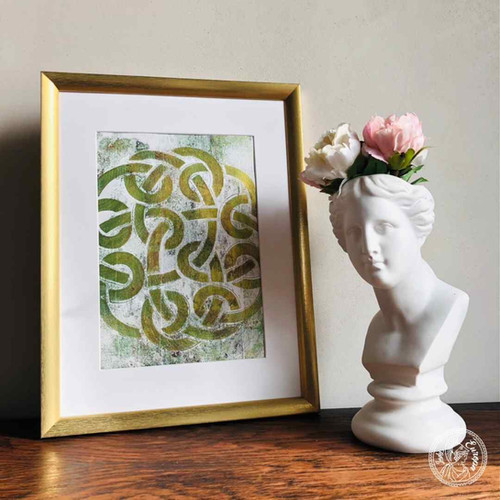 Tableau | peinture | celtique| original | art | entrelac | or | pret a ...