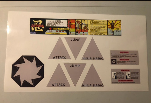 Shinobi Arcade Control panel decals | ArcadePlug