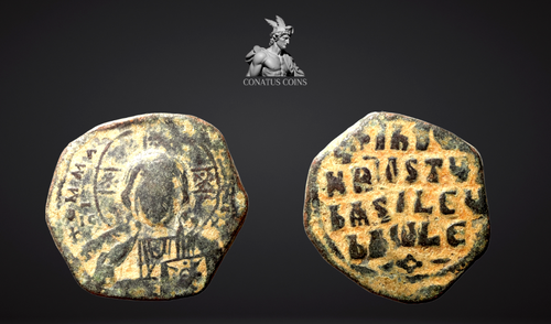 Moeda Bizantina de Basil II & Constantine VIII (976-1025 d.C.) Busto de ...