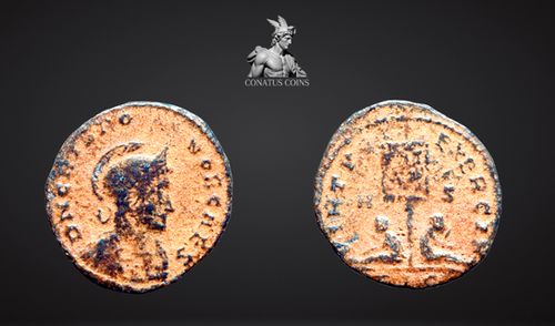 Moeda Romana Escassa Follis de Crispus (320 dC) | Conatus2