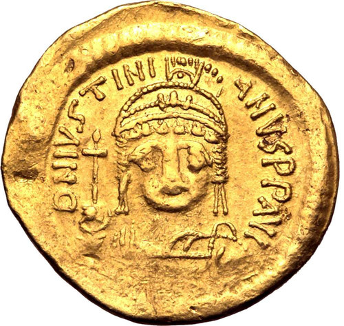 Moeda Bizantina Solidus de Justiniano I (545-565 dC) | Conatus2