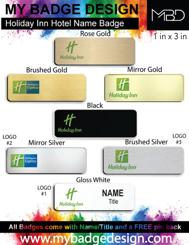 Holiday Inn Name Badge | MYBADGEDESIGN.COM