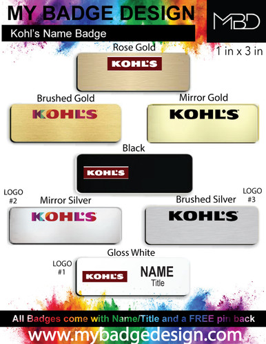 Kohl's Name Badge | MYBADGEDESIGN.COM
