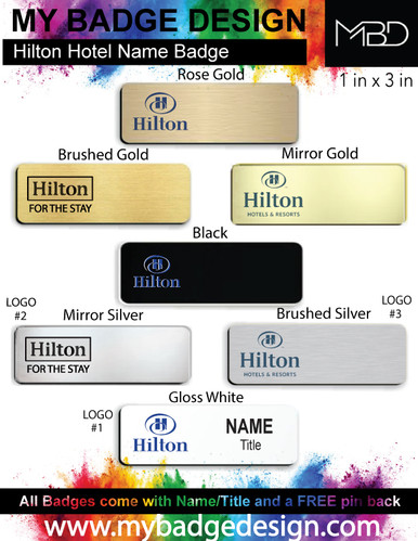 Hilton Name Badge | MYBADGEDESIGN.COM