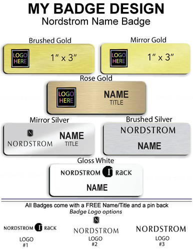 Nordstrom Name Badges | MYBADGEDESIGN.COM